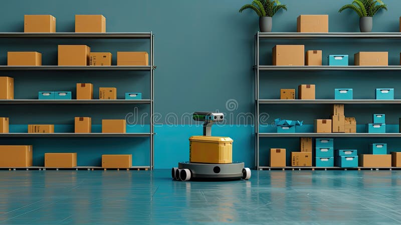 A Robot S Task of Organizing Boxes on a Shelf in a Warehouse Setting ...