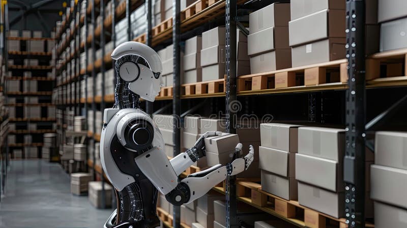 A Robot S Task of Organizing Boxes on a Shelf in a Warehouse Setting ...