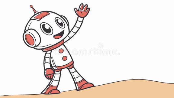 Robot Saluting Vector, Friendly Android, Tech Character, Futuristic ...