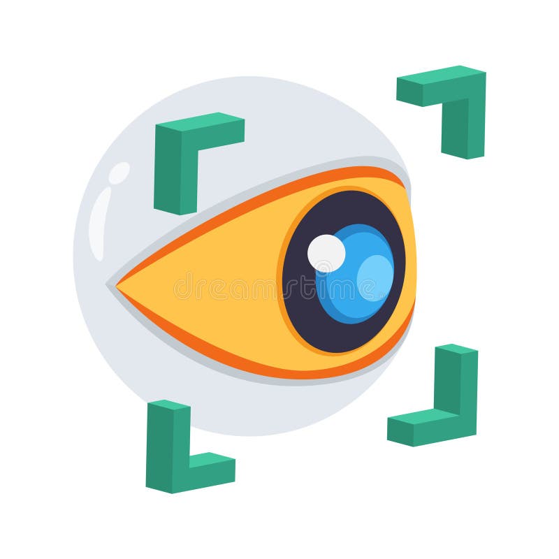 Robot Scan Icon Creatively Designed in 3d Style Stock Vector ...