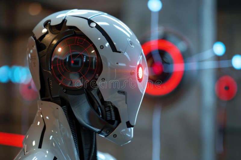 Robot Scanning with Head Display Detecting Analyzing Information Stock ...