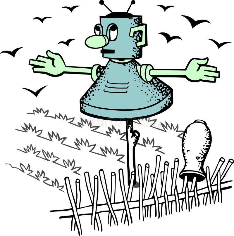 Scarecrow stock illustration. Illustration of white, scarecrow - 14555661