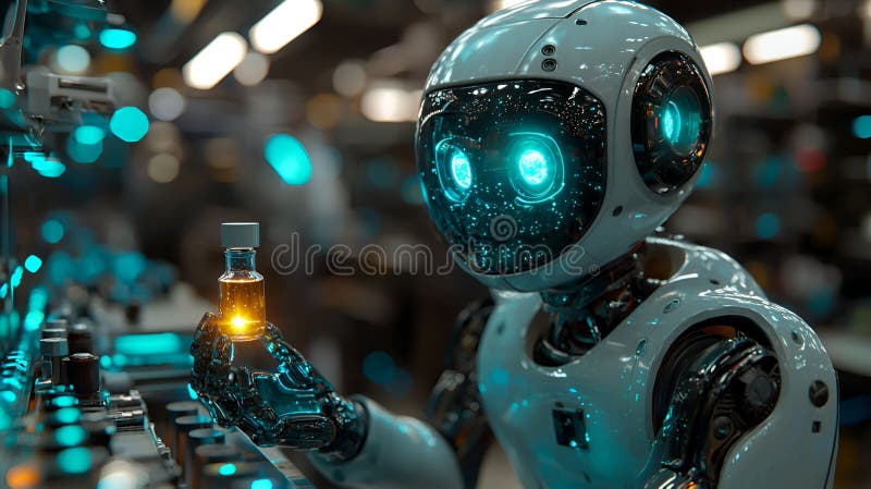Robot Scientist Examines Vial Lab Stock Photos - Free & Royalty-Free Stock Photos from Dreamstime