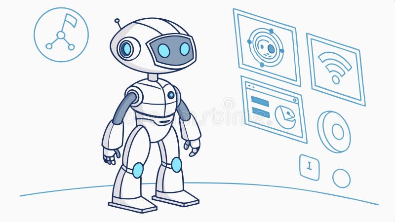 Robot with Screen Interface, Technology, Robot, AI, Screen, Interface ...