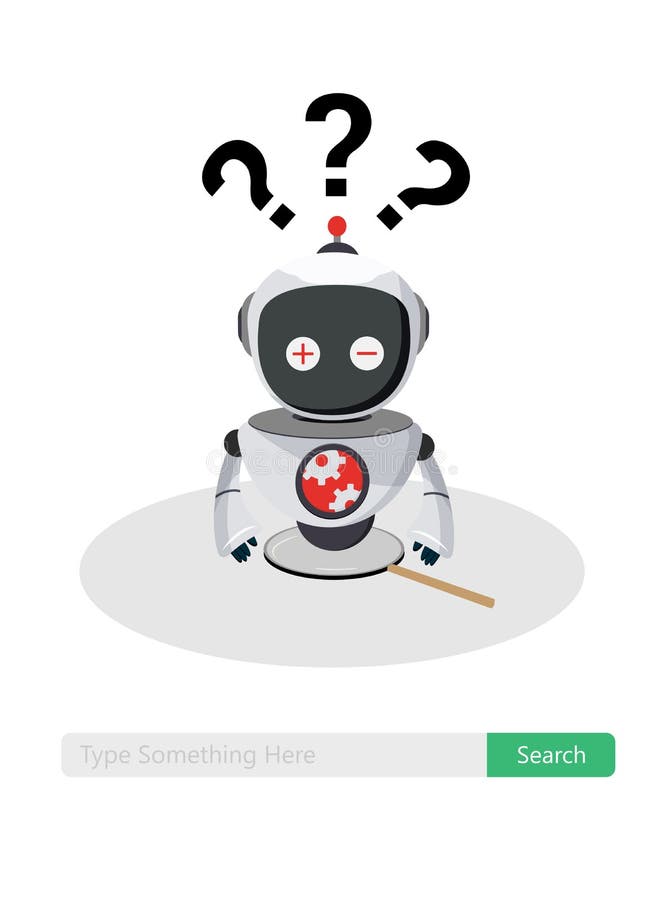 Robot Search Engine Character Vector Design. Ai Technology Android for ...