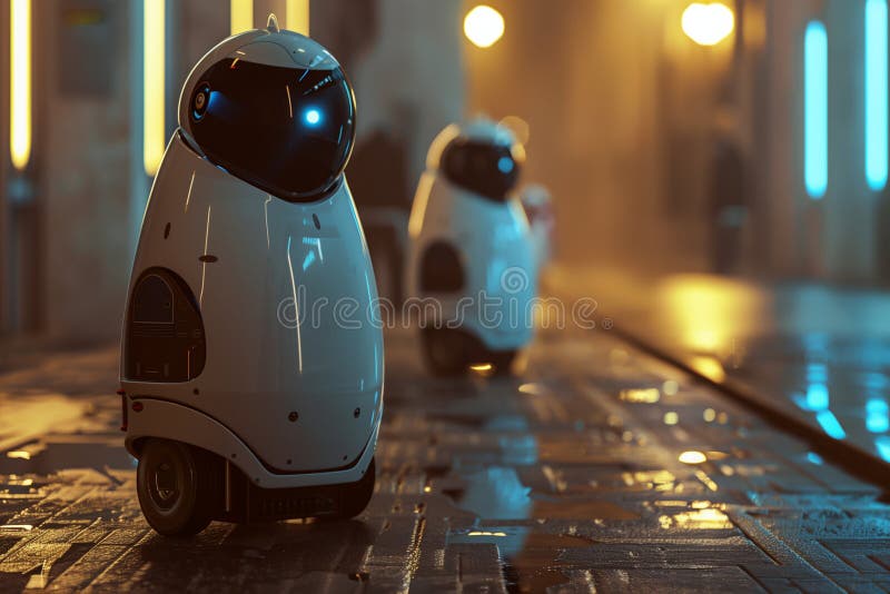 Robot Security Guards Patrolling Sensitive Areas and Ensuring Safety ...