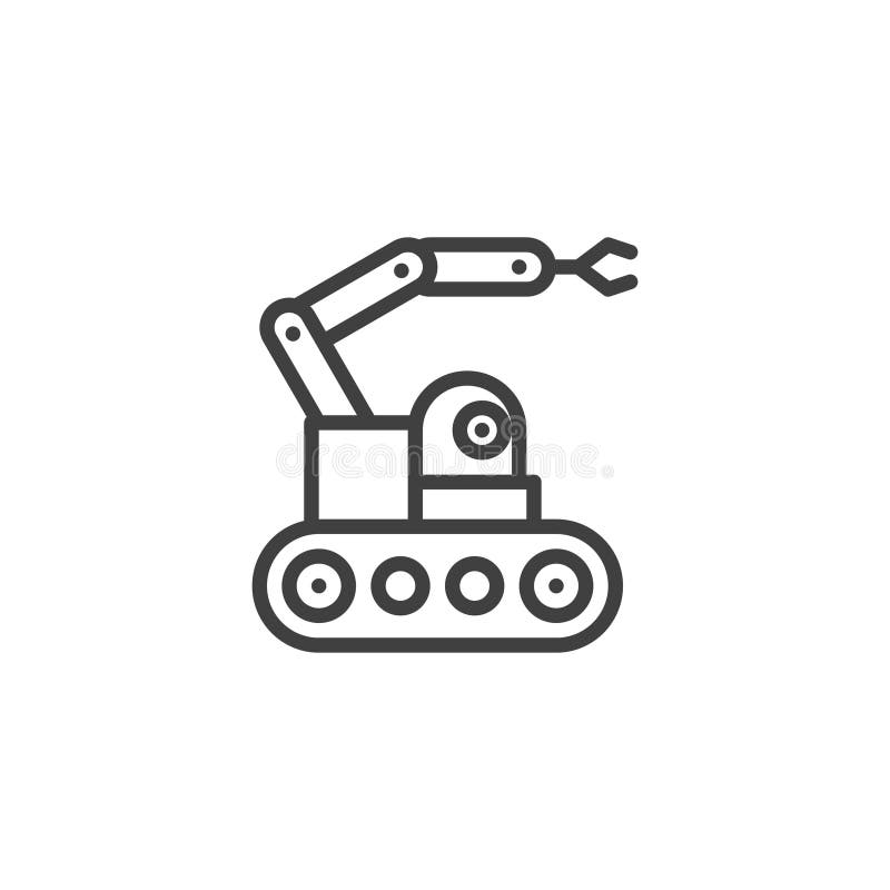 Robot Sensor line icon stock vector. Illustration of line - 340793125