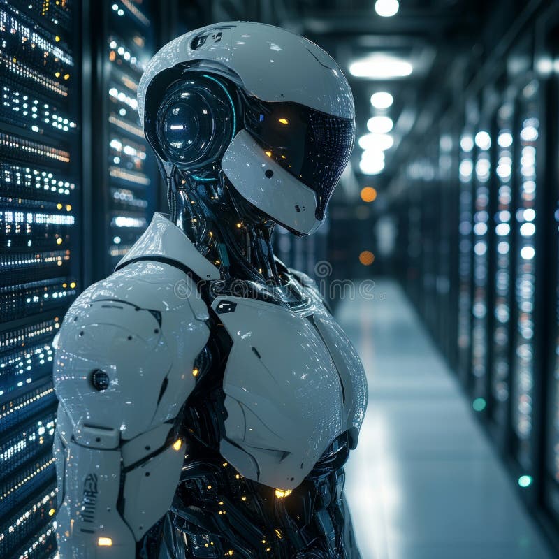 Sleek Chrome Plated Android Robot Stock Illustrations – 12 Sleek Chrome ...