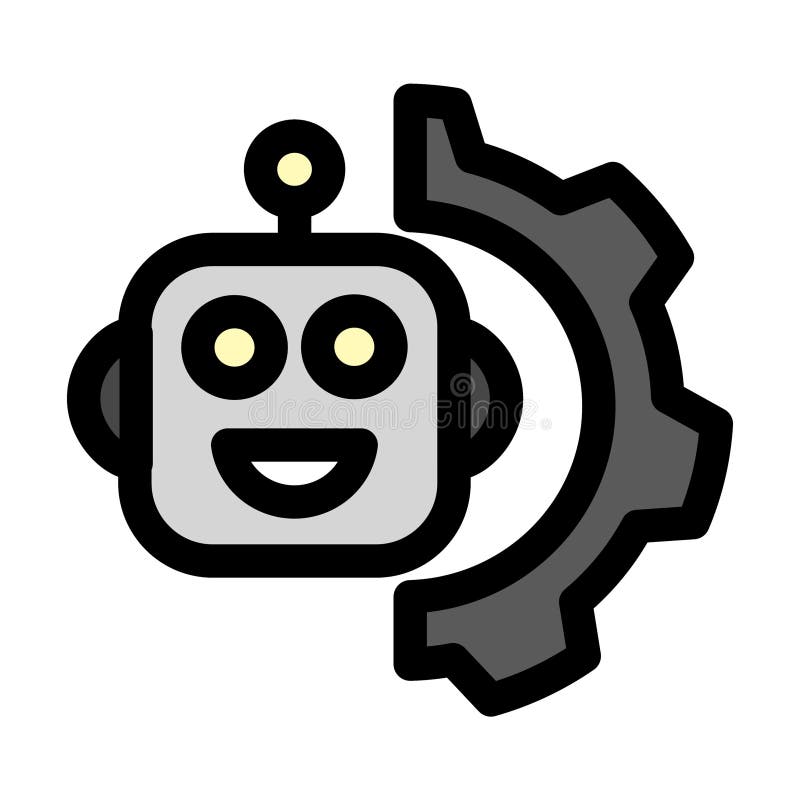 Robot Settings Symbol - Artificial Intelligence Icon Stock Vector ...