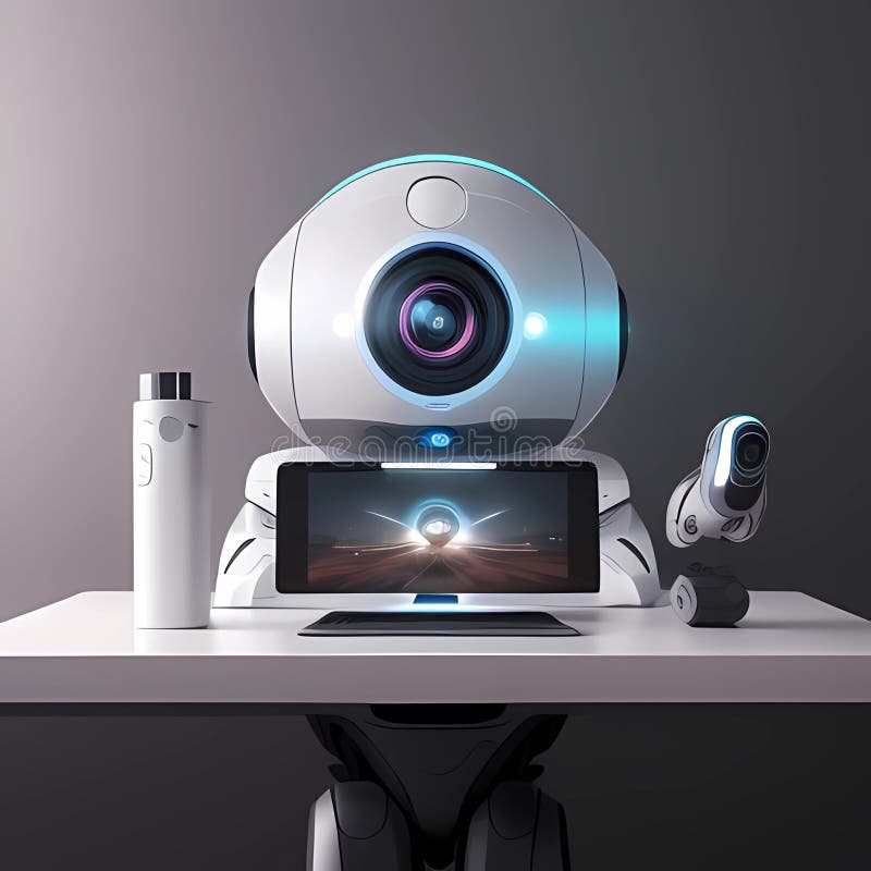 A Robot Showing Some Technical Instruments. Stock Image - Image of ...