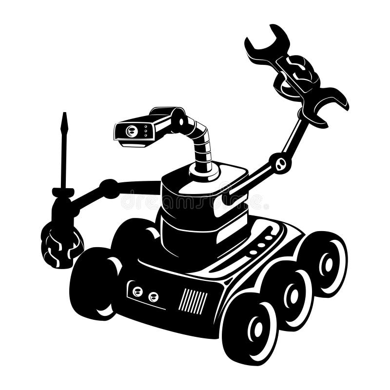 Robot with WWW Sign. Website Building or Repair Concept Stock ...