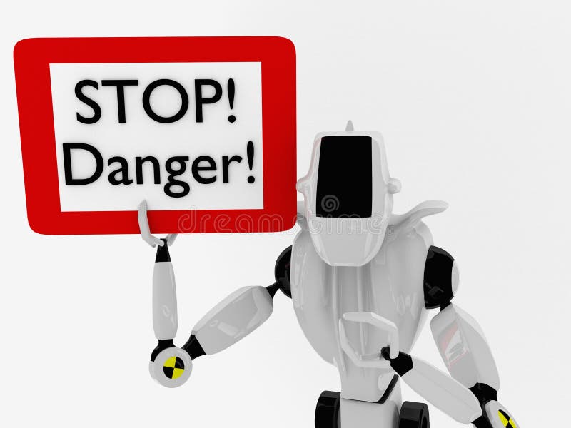 Robot Stop Sign Stock Illustrations – 394 Robot Stop Sign Stock ...