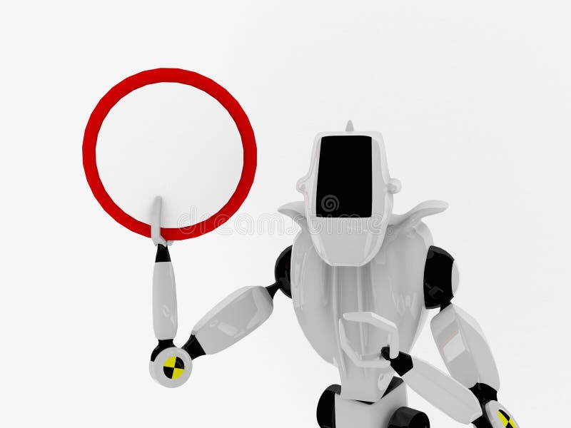 Robot Stop Sign Stock Illustrations – 394 Robot Stop Sign Stock ...