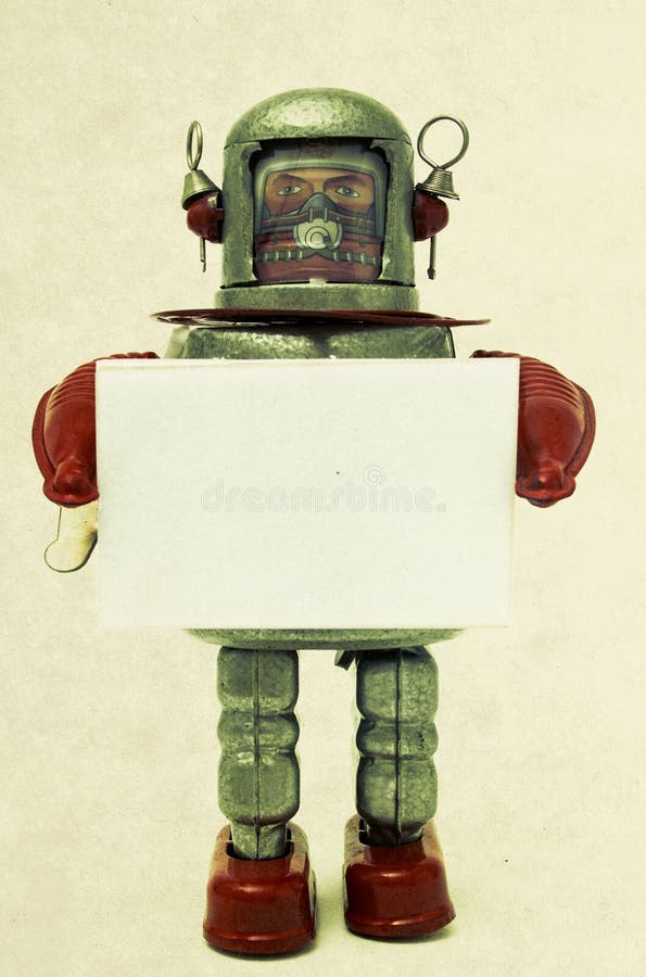 Robot sign stock image. Image of little, introduce, advertisement ...