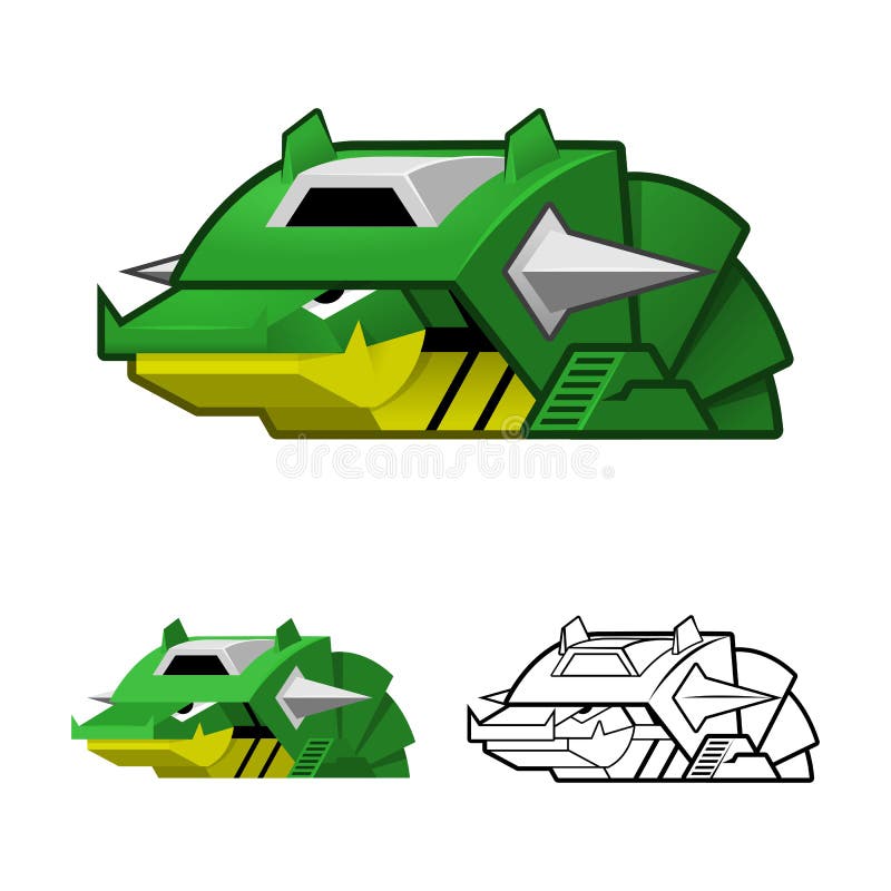 Robot Slug Cartoon Character Stock Vector - Illustration of fiction ...