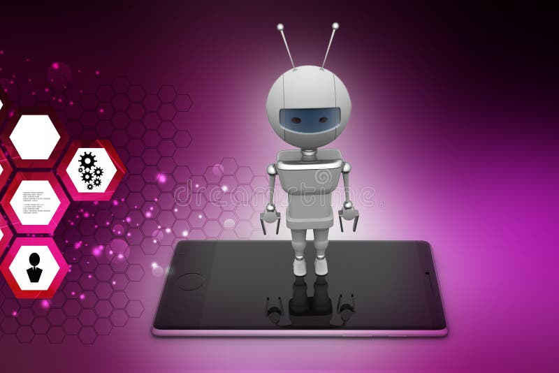 Robot Phone System Cartoon Stock Illustrations – 221 Robot Phone System ...