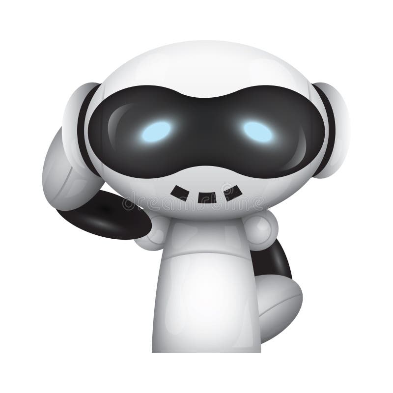 Robot with Sad Expression. Vector Illustration Decorative Design Stock ...