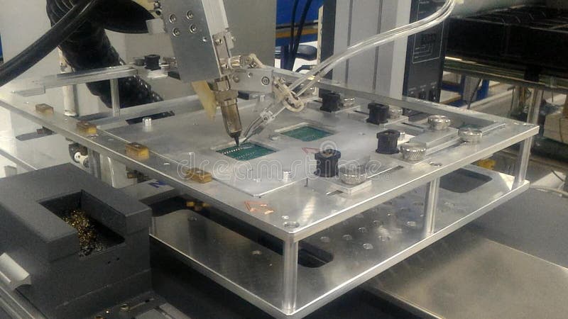 Robot soldering machine. stock footage. Video of cell - 80781918