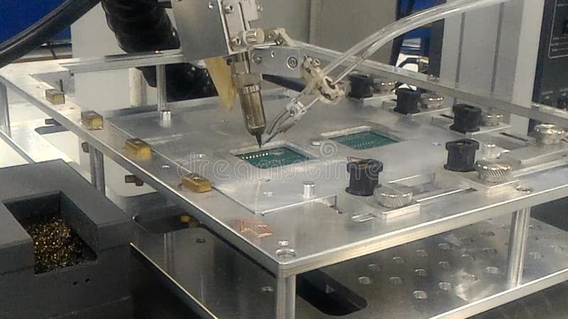 Robot soldering machine. stock footage. Video of cell - 80781918