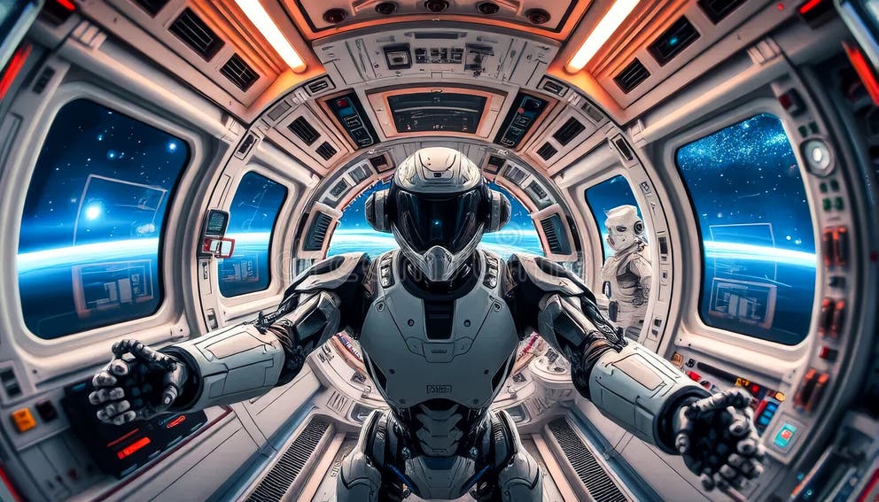 Robot is in a Space Shuttle Stock Image - Image of cosmonaut, space ...