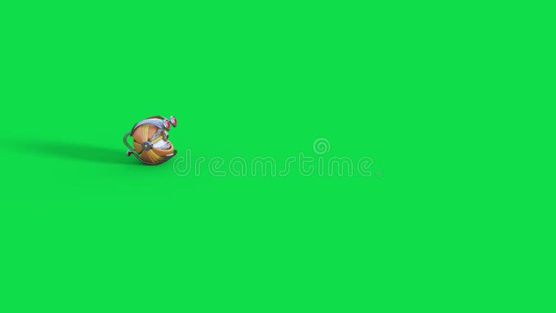 Robot Sphere Green Screen Walkcycle 3D Rendering Animation Stock ...