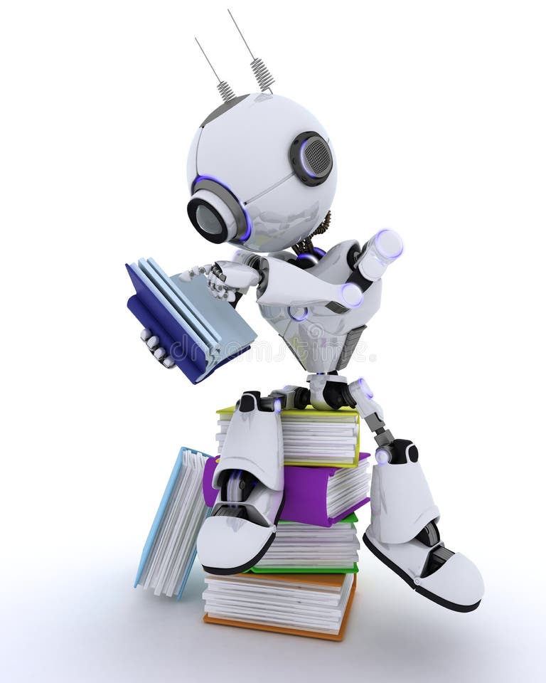 3d Robot Reading Stock Illustrations – 539 3d Robot Reading Stock ...