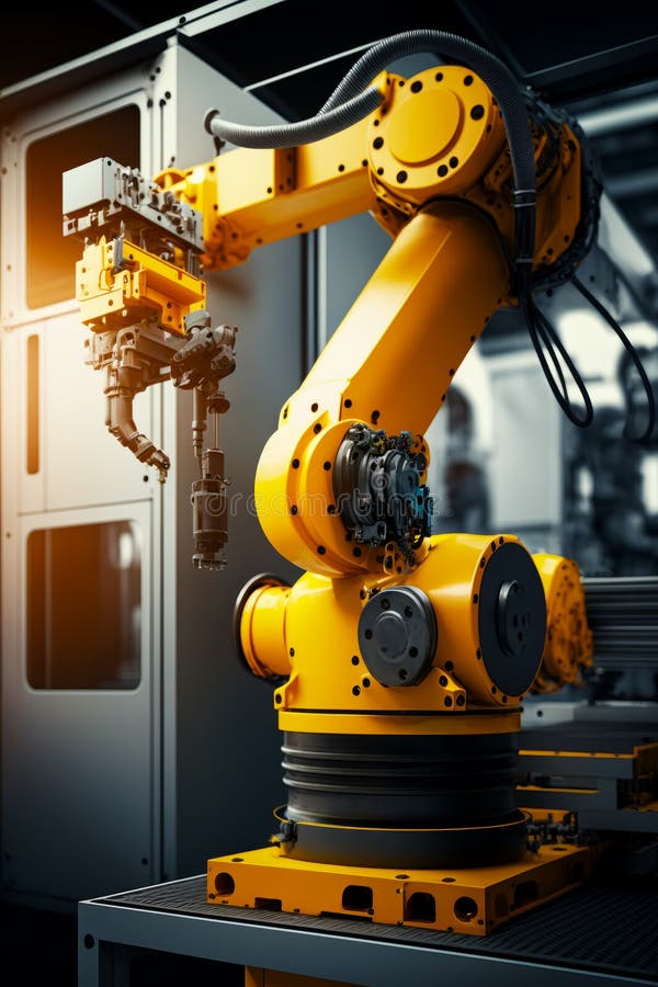 Robot that is Standing in Front of Door with Machine on it. Generative ...