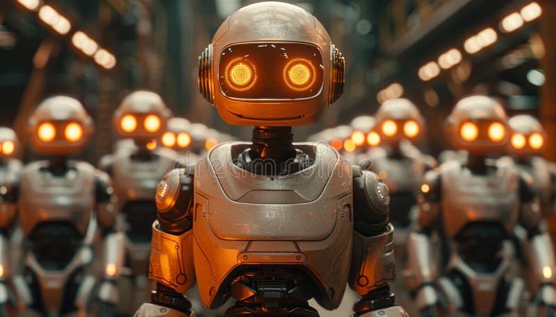 A Robot is Standing in Front of a Group of Robots by AI Generated Image ...