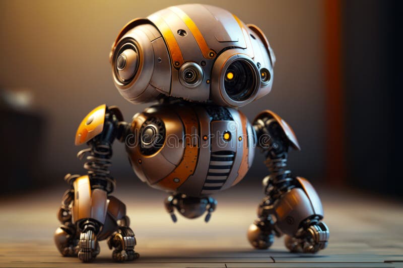 Robot that is Standing on One Foot and Has Two Wheels on it. Generative ...