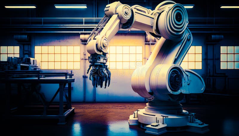 Robot is Standing in Room with Windows. Generative AI Stock ...