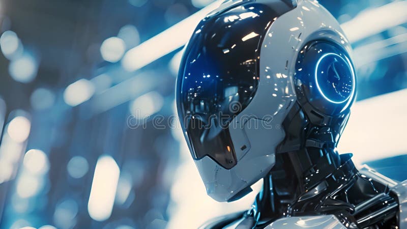 Futuristic Robot Showcasing Advanced Technology in Urban Real Estate ...