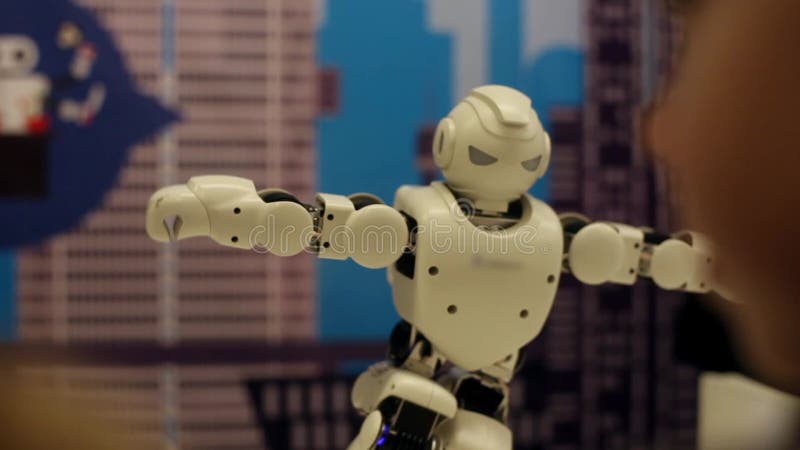 The Robot Stands on One Leg. Modern Robotic Technologies. Artificial ...