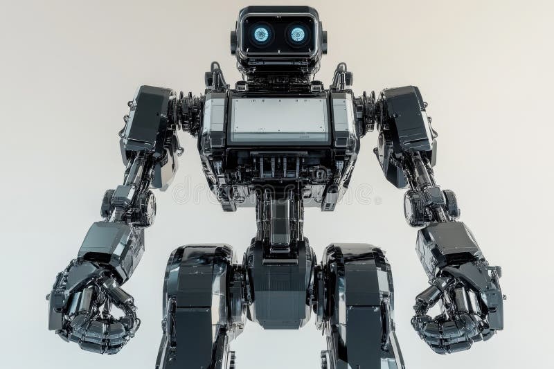 Robot Stands Upright Showcasing Advanced Joint Mechanics and Sleek ...