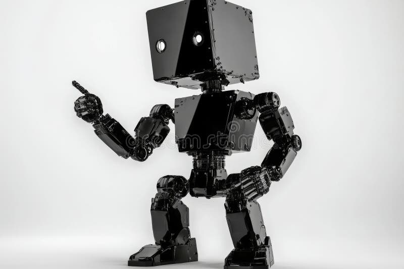 The Robot Stands Upright in a Studio, Demonstrating Its Advanced Joint ...