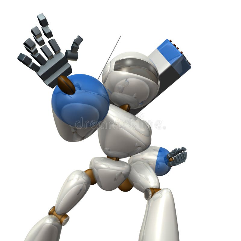 Robot Stretch One Hand Stock Illustrations – 7 Robot Stretch One Hand ...