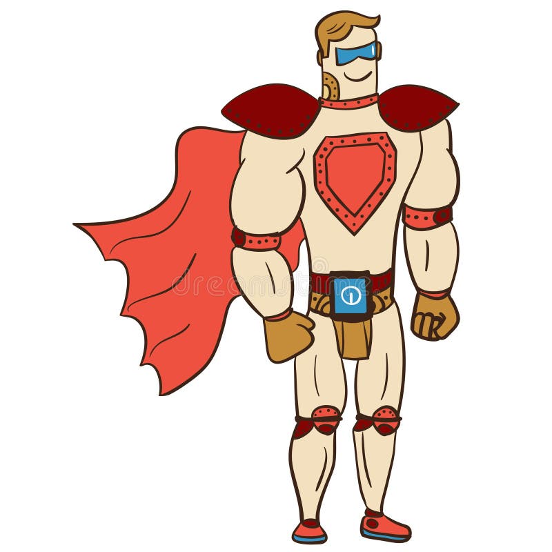 Robot Superhero 2. Cartoon Style Stock Vector - Illustration of science ...