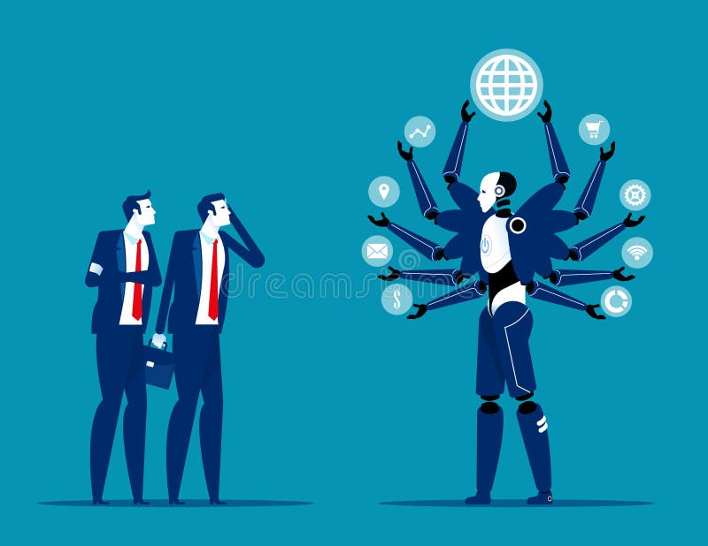 Cartoon Humans Robot Stock Illustrations – 995 Cartoon Humans Robot ...