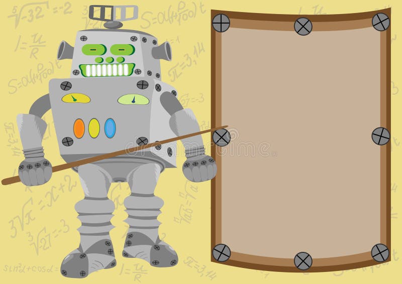 The Robot - teacher stock vector. Illustration of color - 9393785