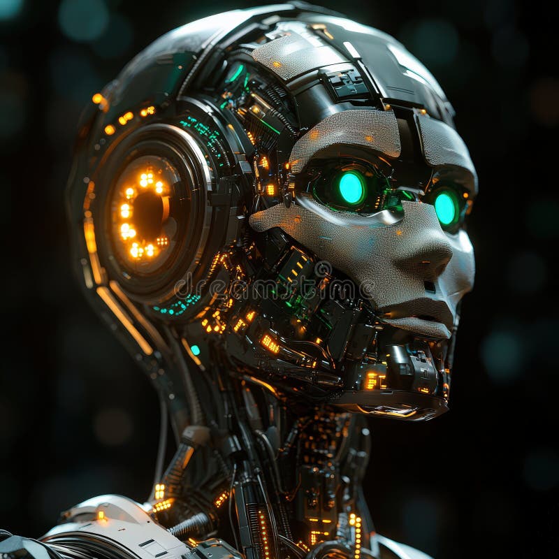 Robot Techno Style Dollar Sign Design with Futuristic Elements and ...