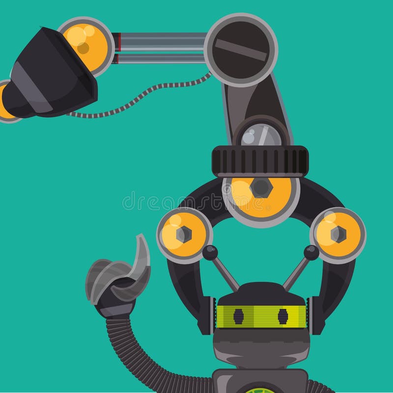 Robot and Technology Design Stock Vector - Illustration of futuristic ...