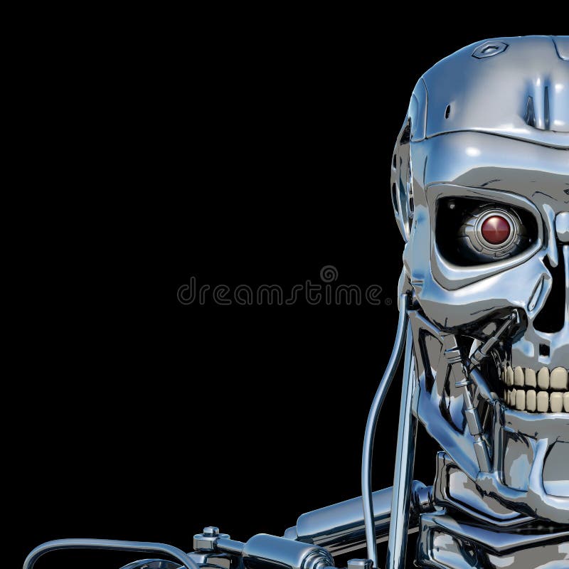 Robot terminator stock illustration. Illustration of future - 27106106