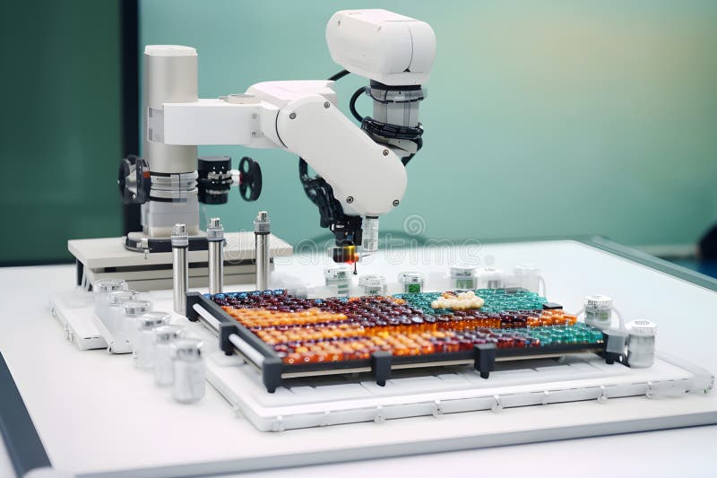 Robot of Testing the Quality of Tablets, Pharmaceutical Industry ...