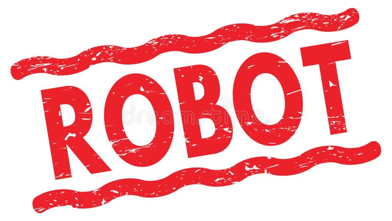 ROBOT Text on Red Lines Stamp Sign Stock Illustration - Illustration of ...