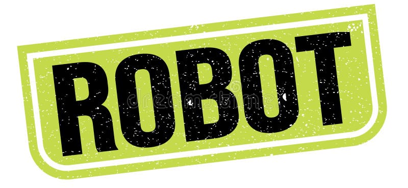ROBOT Text Written on Green-black Stamp Sign Stock Illustration ...