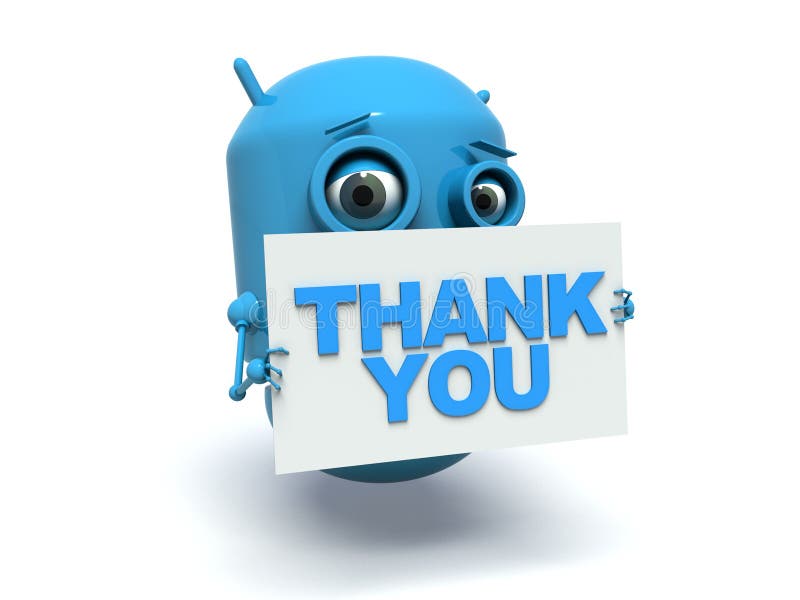 Robot thank you stock illustration. Illustration of inscription - 38824669