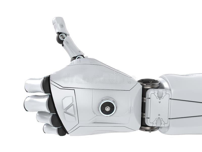 Cyborg thumb up stock illustration. Illustration of finger - 108353713