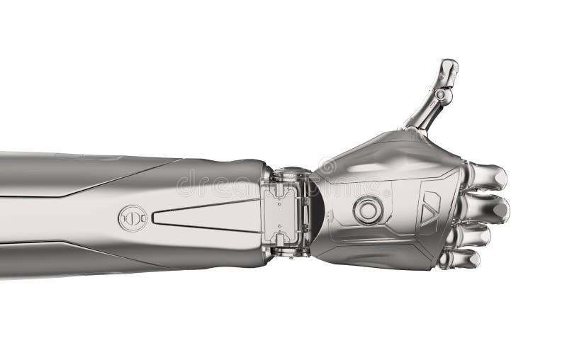 Cyborg thumb up stock illustration. Illustration of finger - 108353713