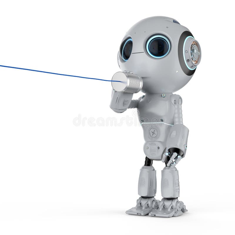 Tin can phone cartoon stock illustration. Illustration of cartoon - 3474849