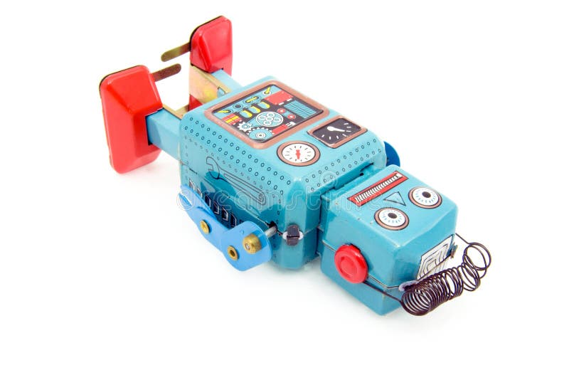 Collectable Clockwork Toy Robot Stock Image - Image of movement, space ...