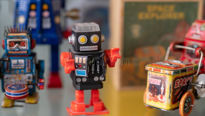 Robot toy collection stock photo. Image of display, decoration - 171818280